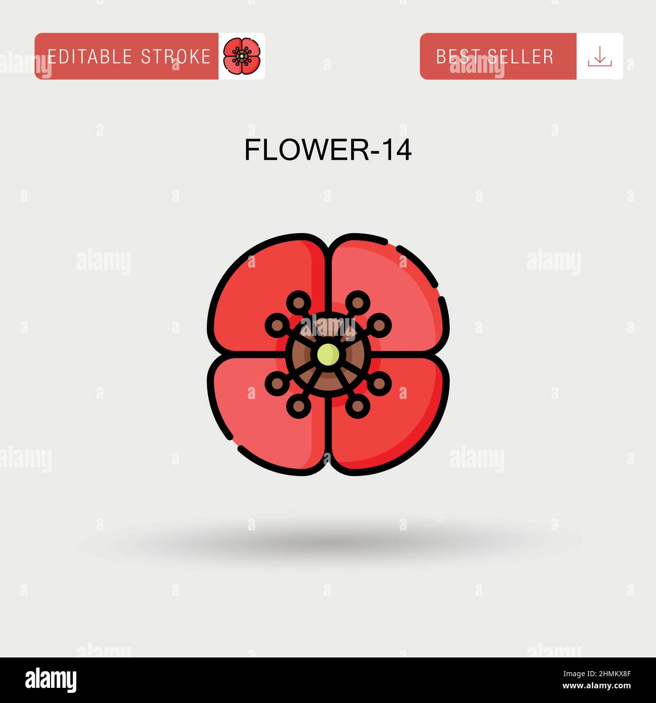Flower-14 Simple vector icon Stock Vector Image & Art - Alamy