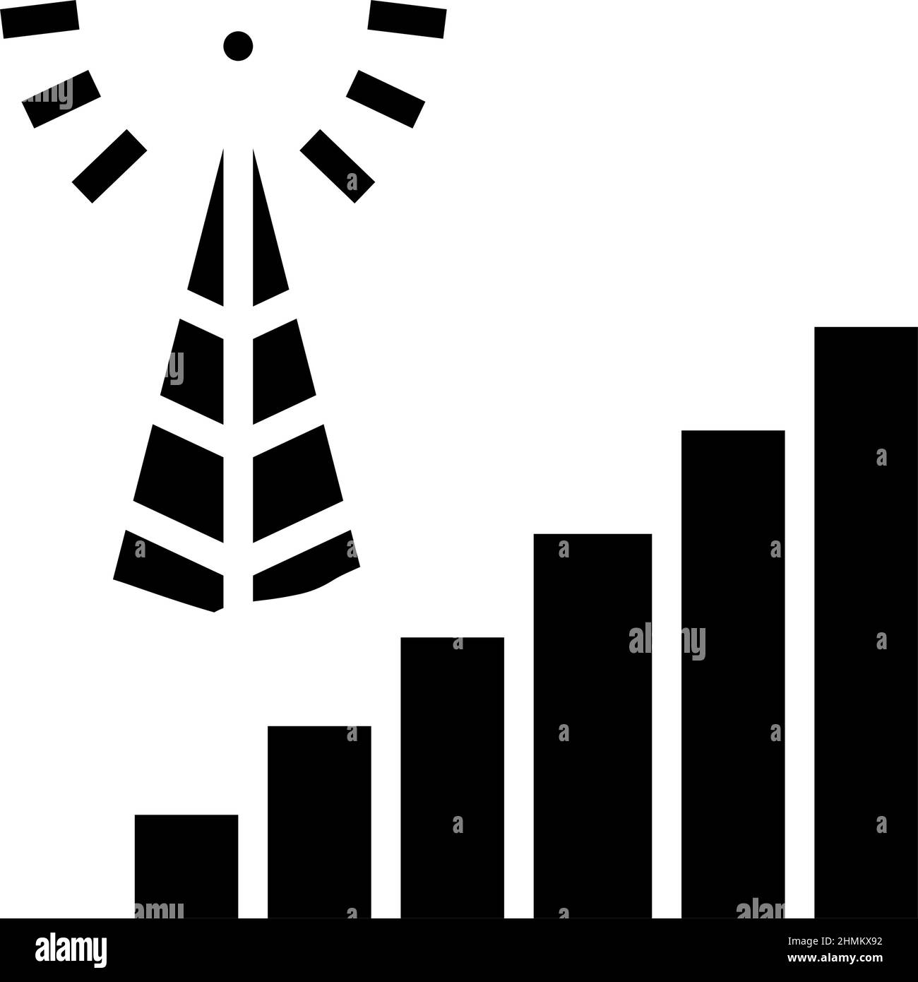 signal connection glyph icon vector illustration Stock Vector Image ...