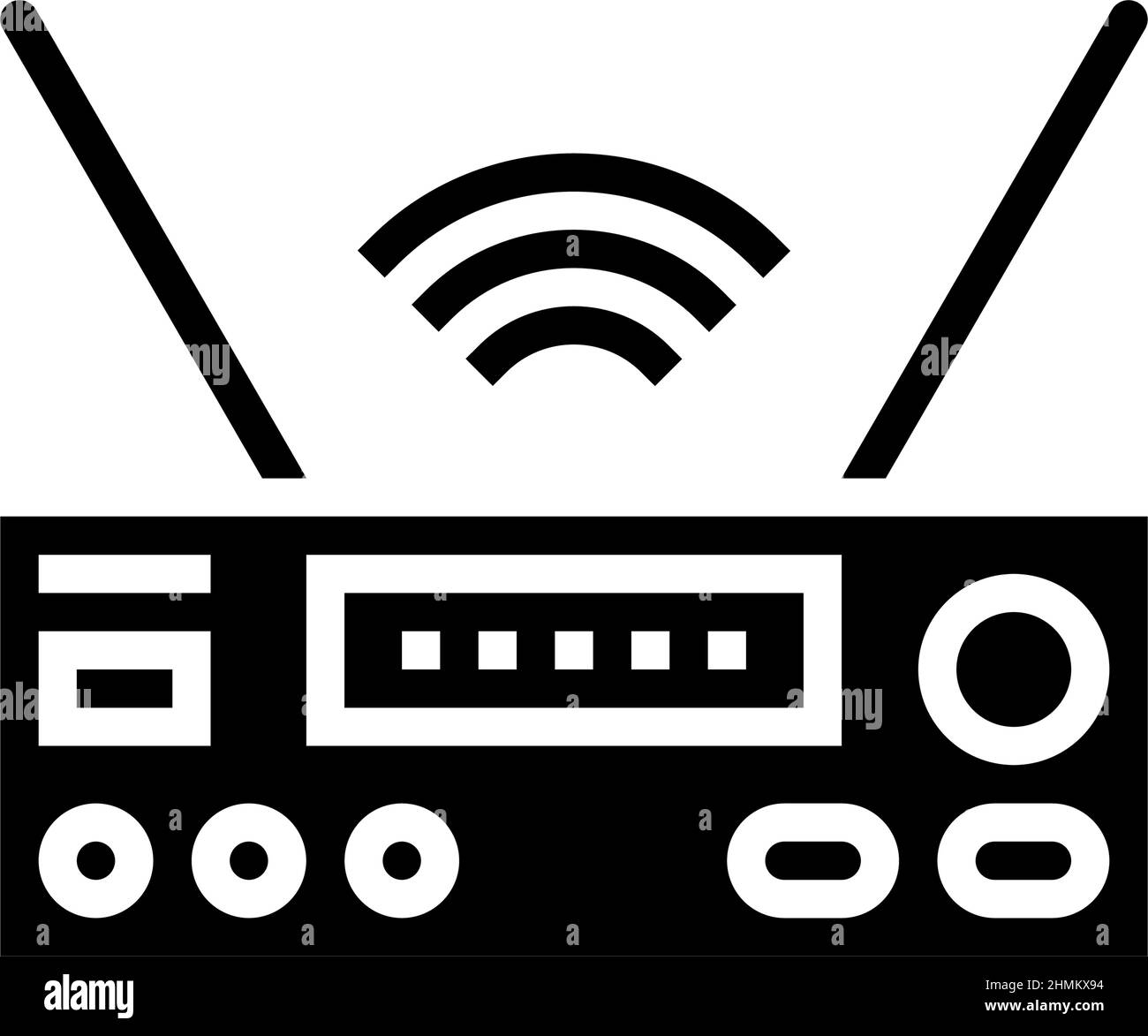 receiver electronic technology glyph icon vector illustration Stock ...