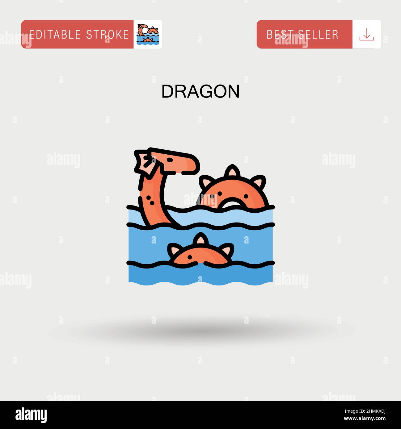 Dragon Simple vector icon Stock Vector Image & Art - Alamy