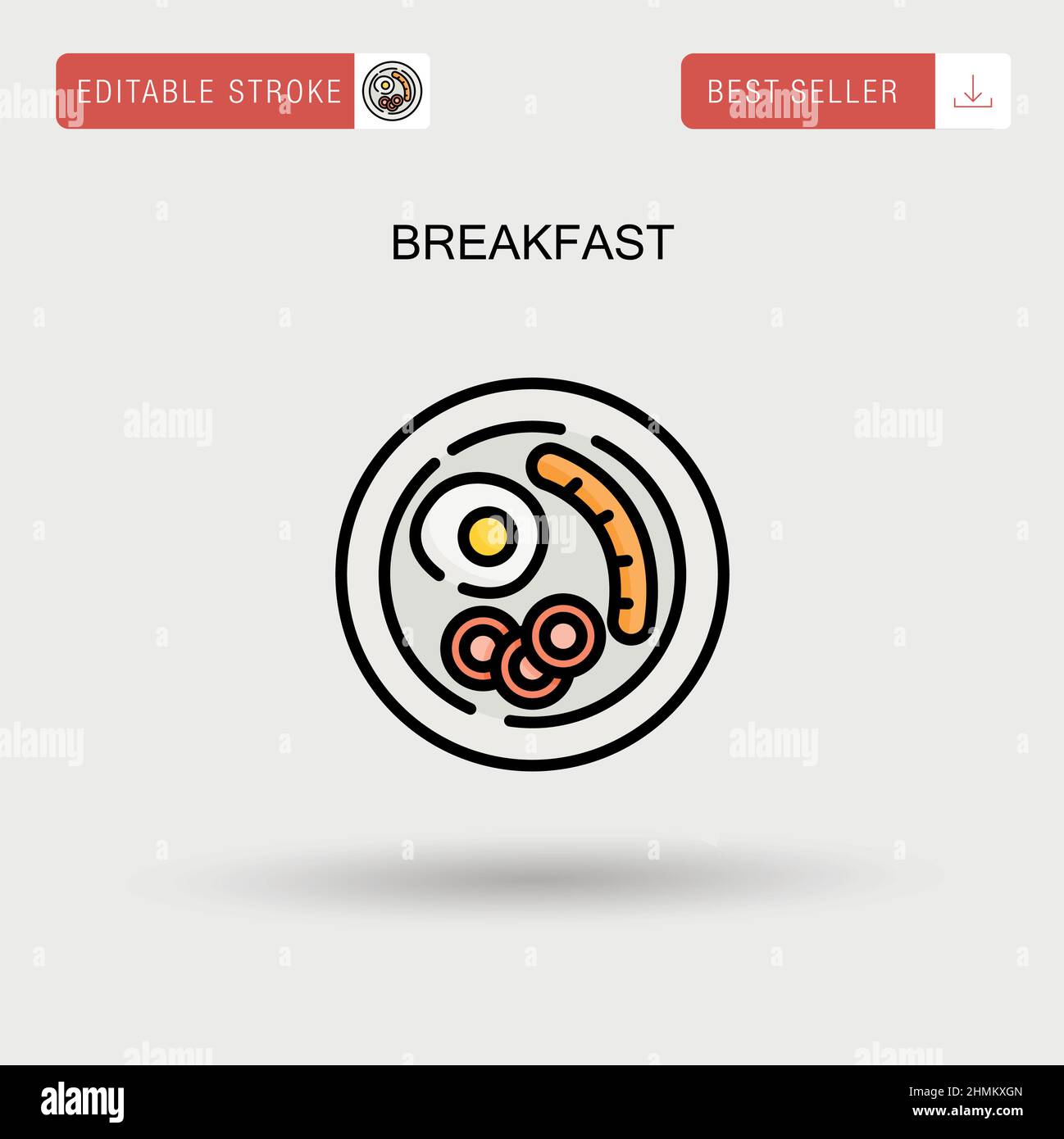 Breakfast Simple vector icon Stock Vector Image & Art - Alamy