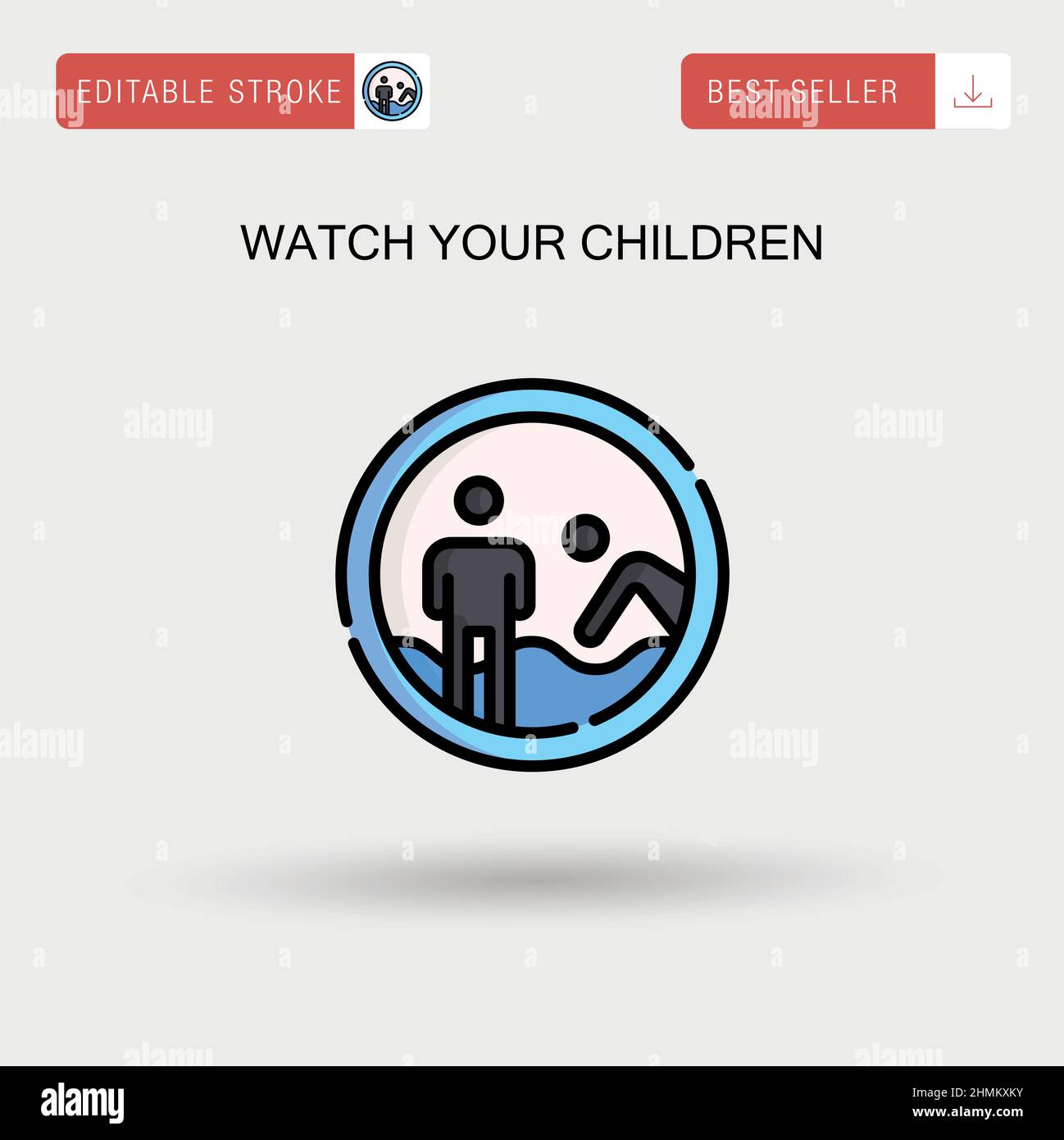 Watch your children Simple vector icon Stock Vector Image & Art - Alamy