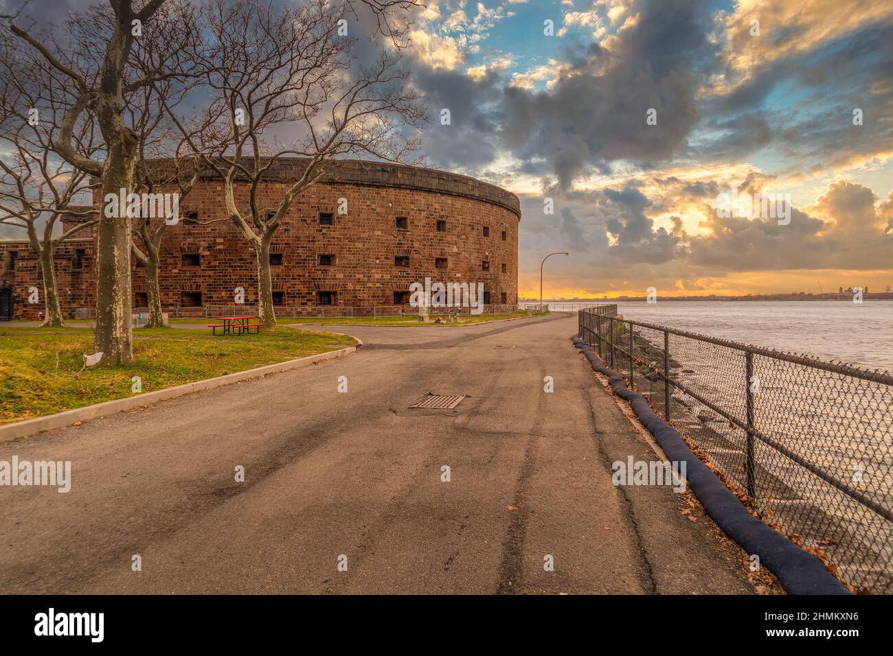 Historic brick fort Castle Williams on Governors Island guarding the ...