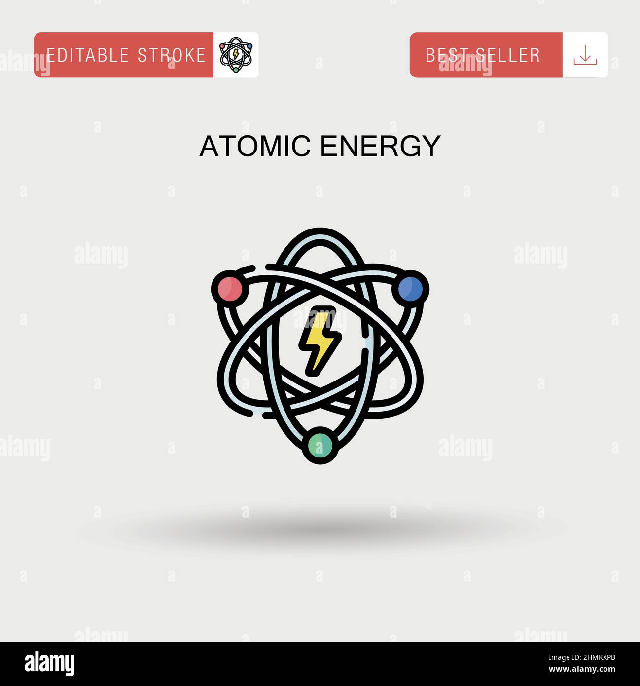 Atomic energy Simple vector icon Stock Vector Image & Art - Alamy
