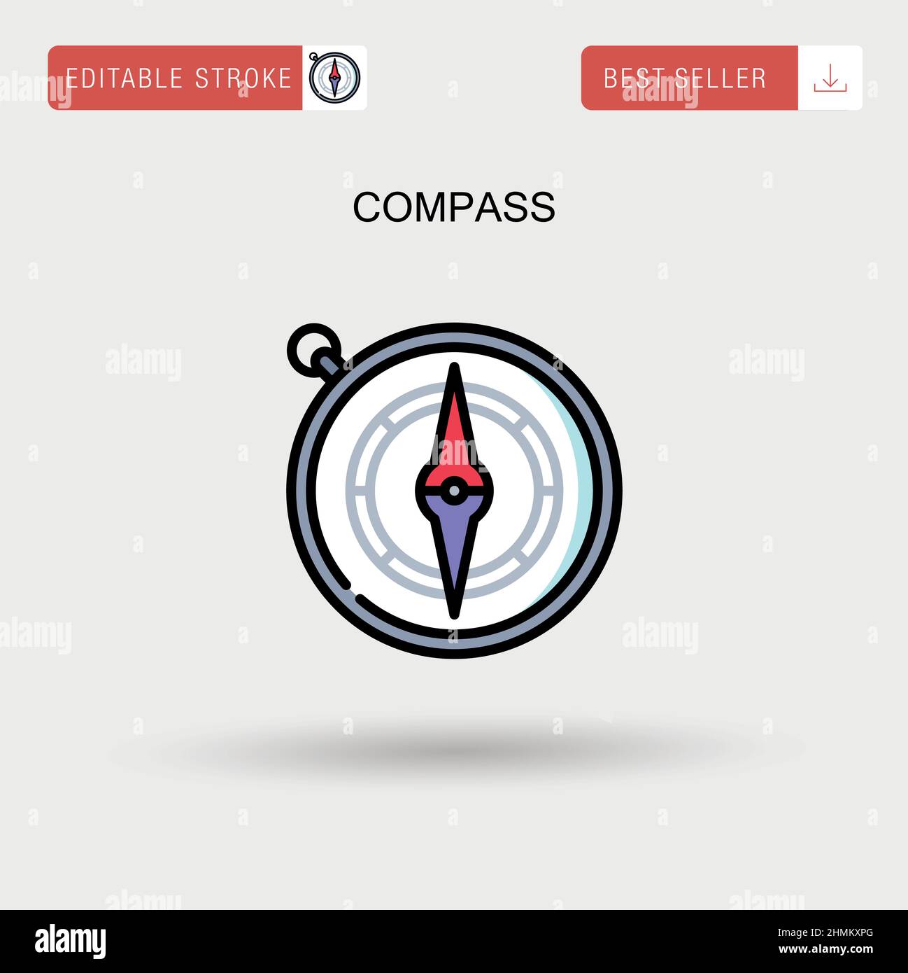 Compass Simple vector icon Stock Vector Image & Art - Alamy