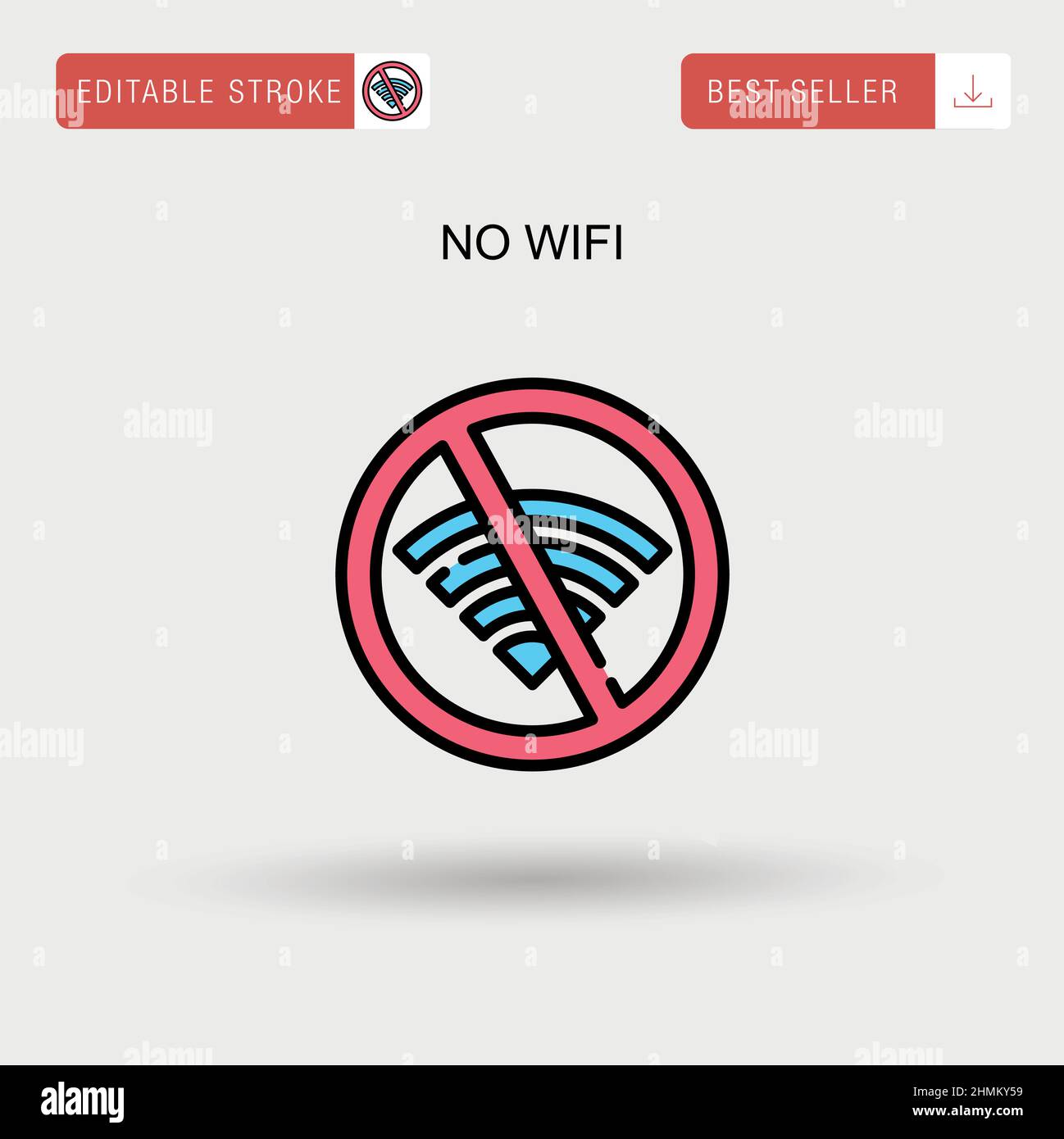 No wifi Simple vector icon Stock Vector Image & Art - Alamy
