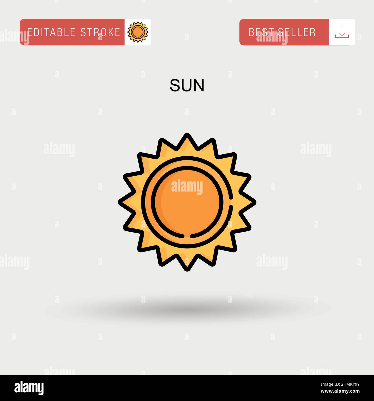 Sun Simple vector icon Stock Vector Image & Art - Alamy