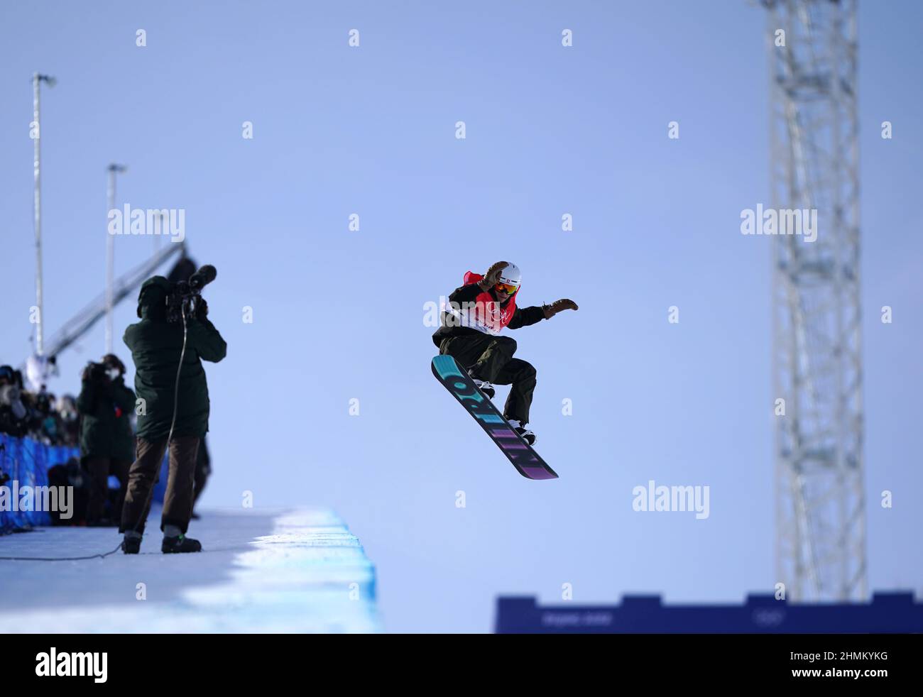 Switzerland's Jan Scherrer in the Men's Snowboard Halfpipe Final during ...