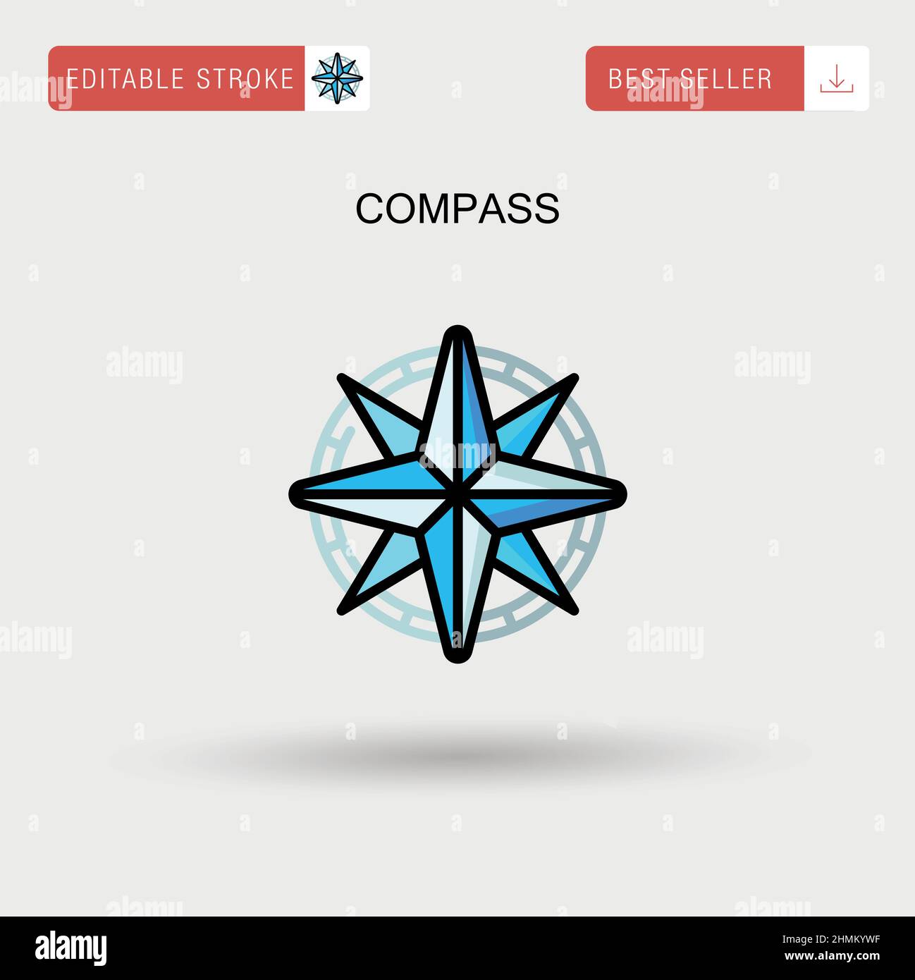 Compass Simple vector icon Stock Vector Image & Art - Alamy