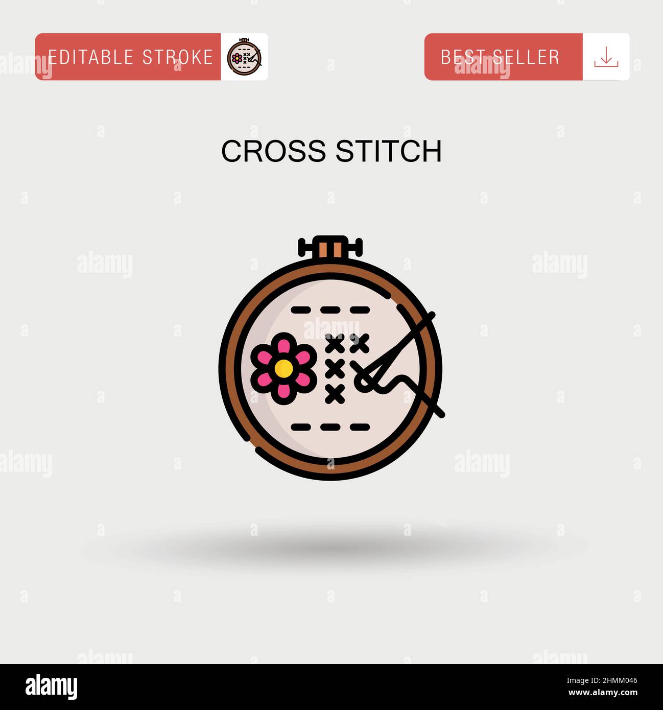 Cross stitch icon black Stock Vector Images - Alamy