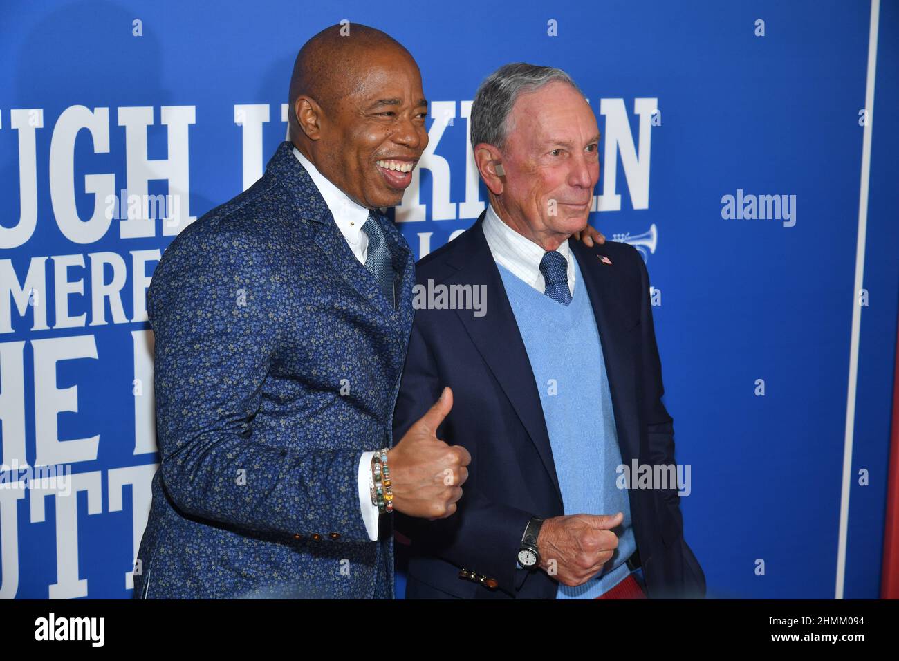 Eric Adams and Michael Bloomberg attend the opening night of "The Music ...