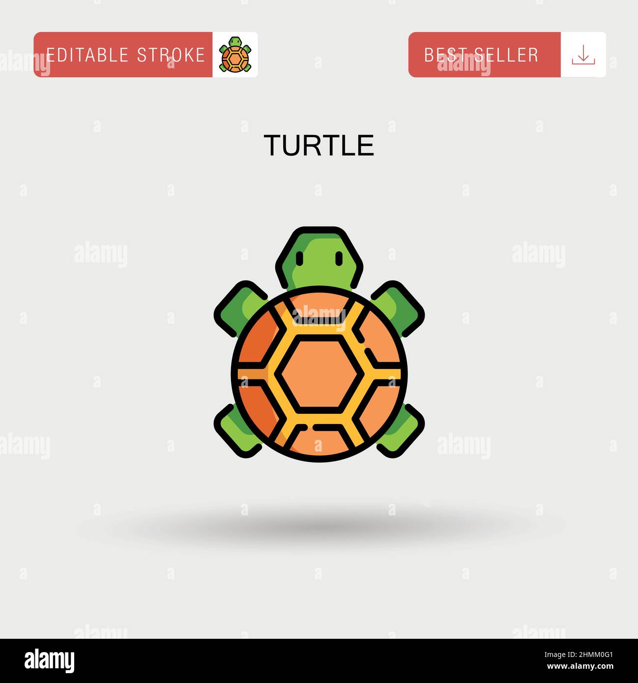 Turtle Simple vector icon Stock Vector Image & Art - Alamy