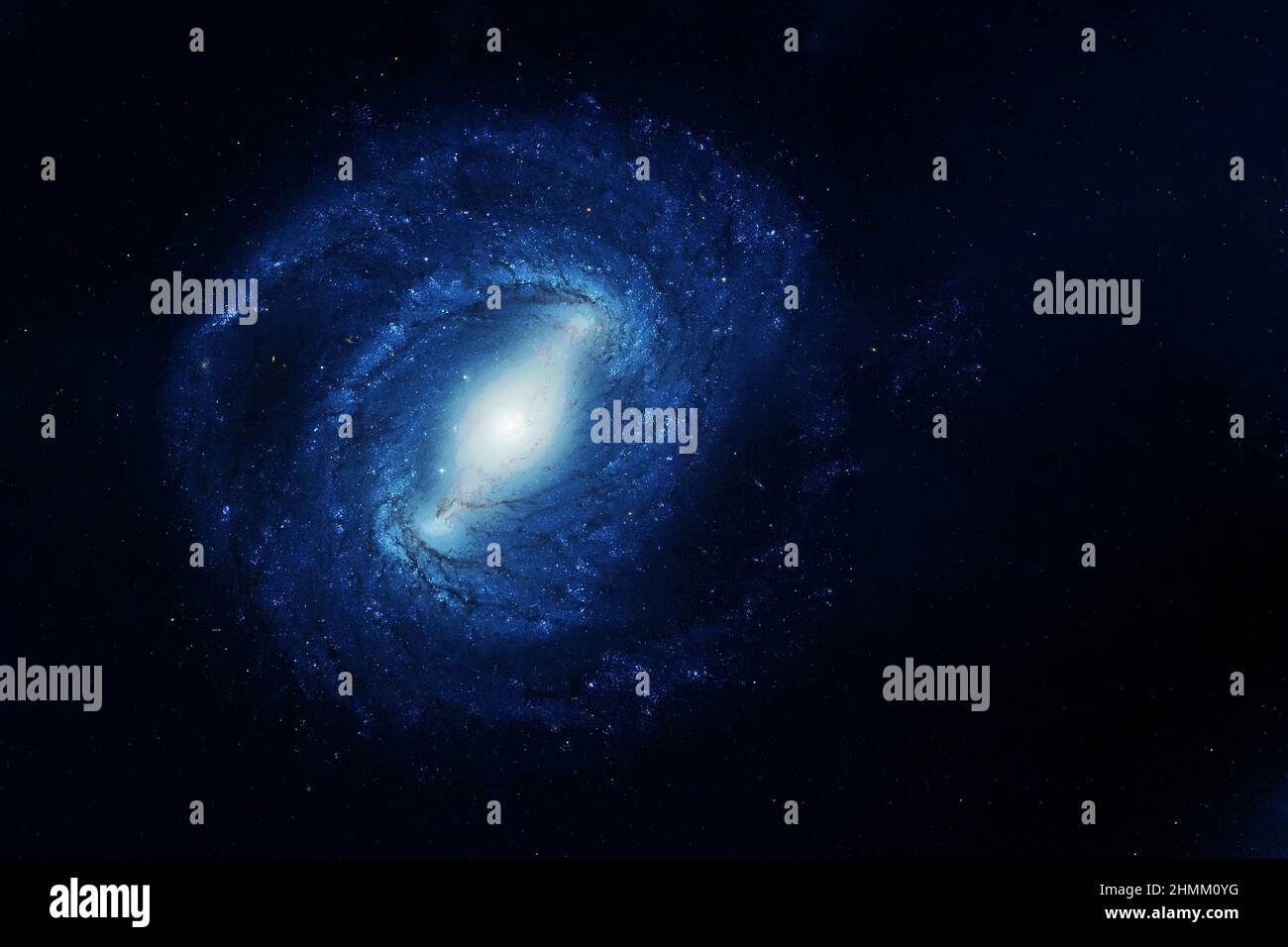 Blue spiral galaxy. Elements of this image furnished by NASA. High ...