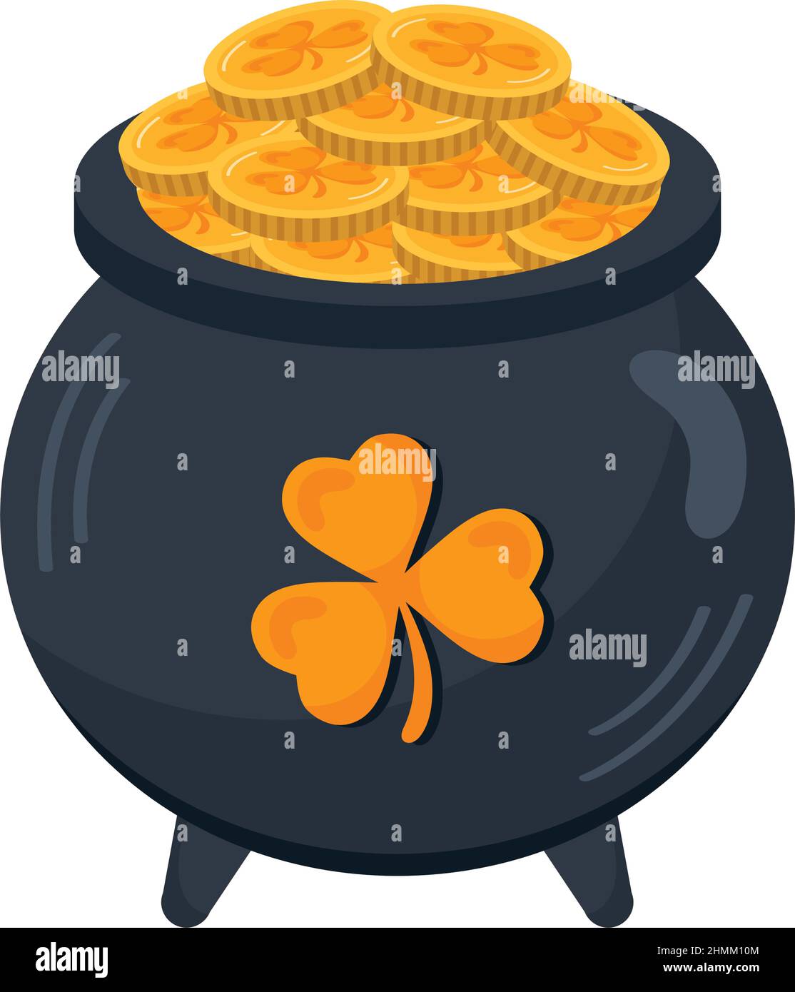 old pot with gold coin Stock Vector Image & Art - Alamy