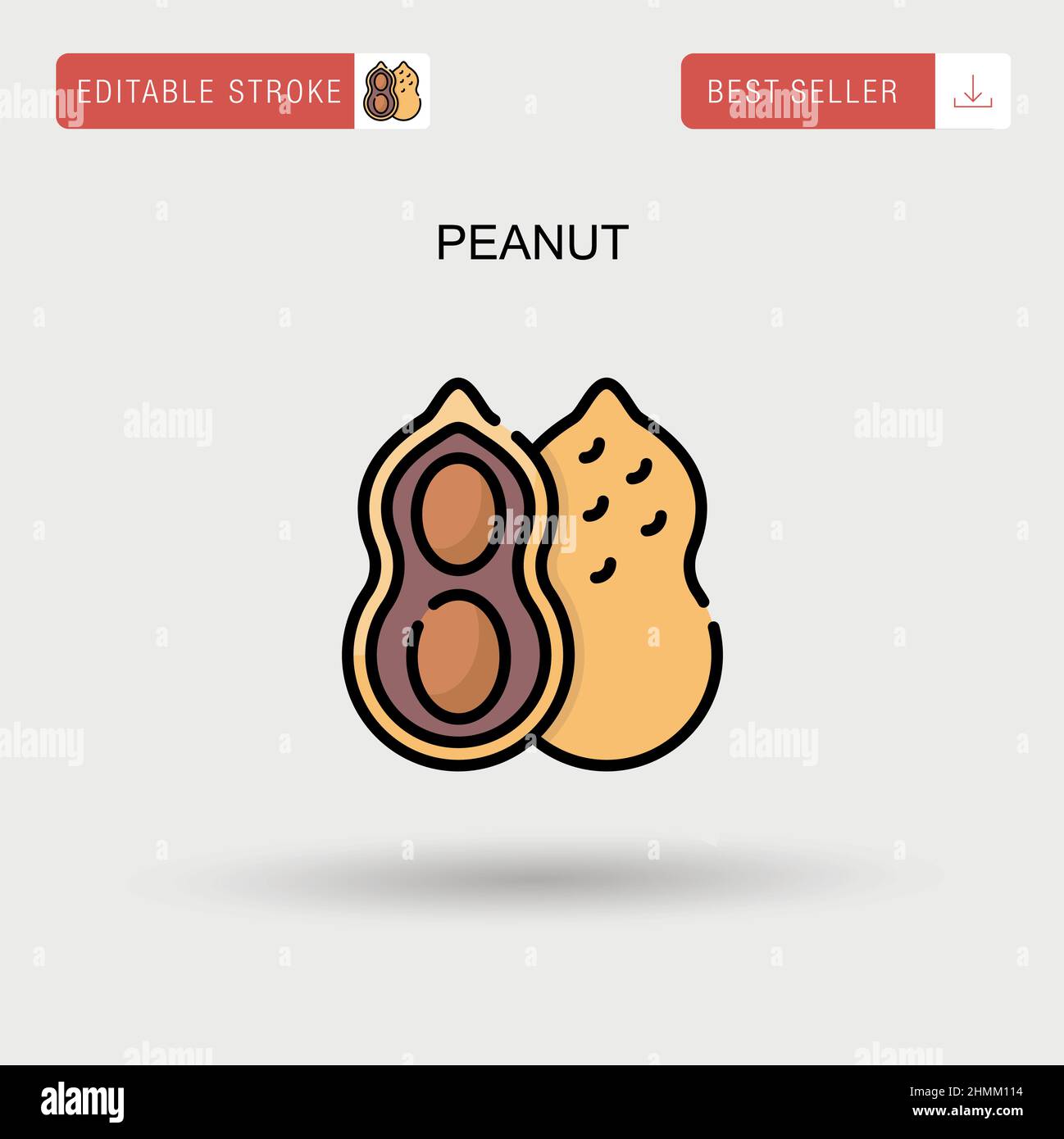 Brown peanut Stock Vector Images - Alamy