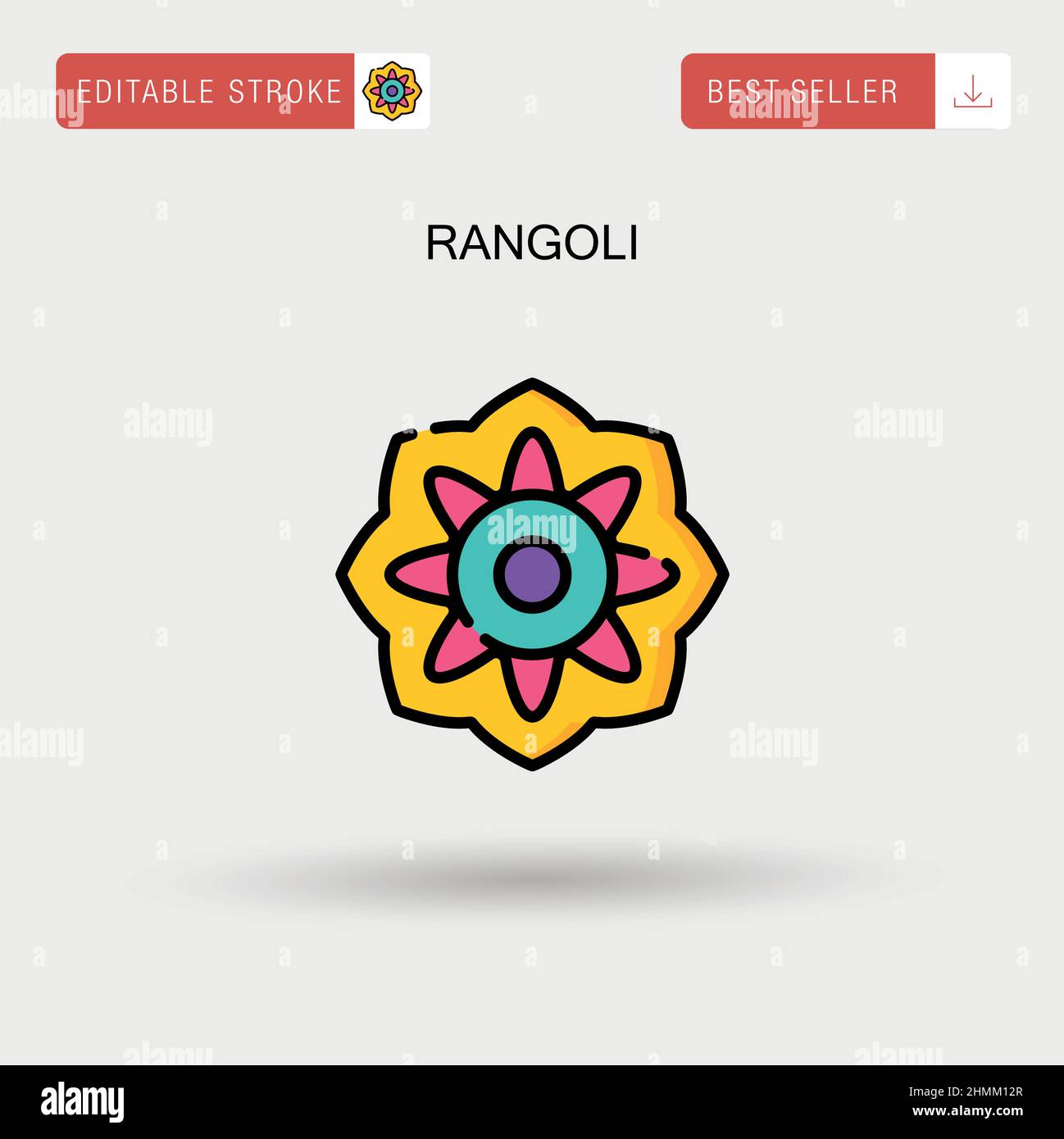 Rangoli Simple vector icon Stock Vector Image & Art - Alamy