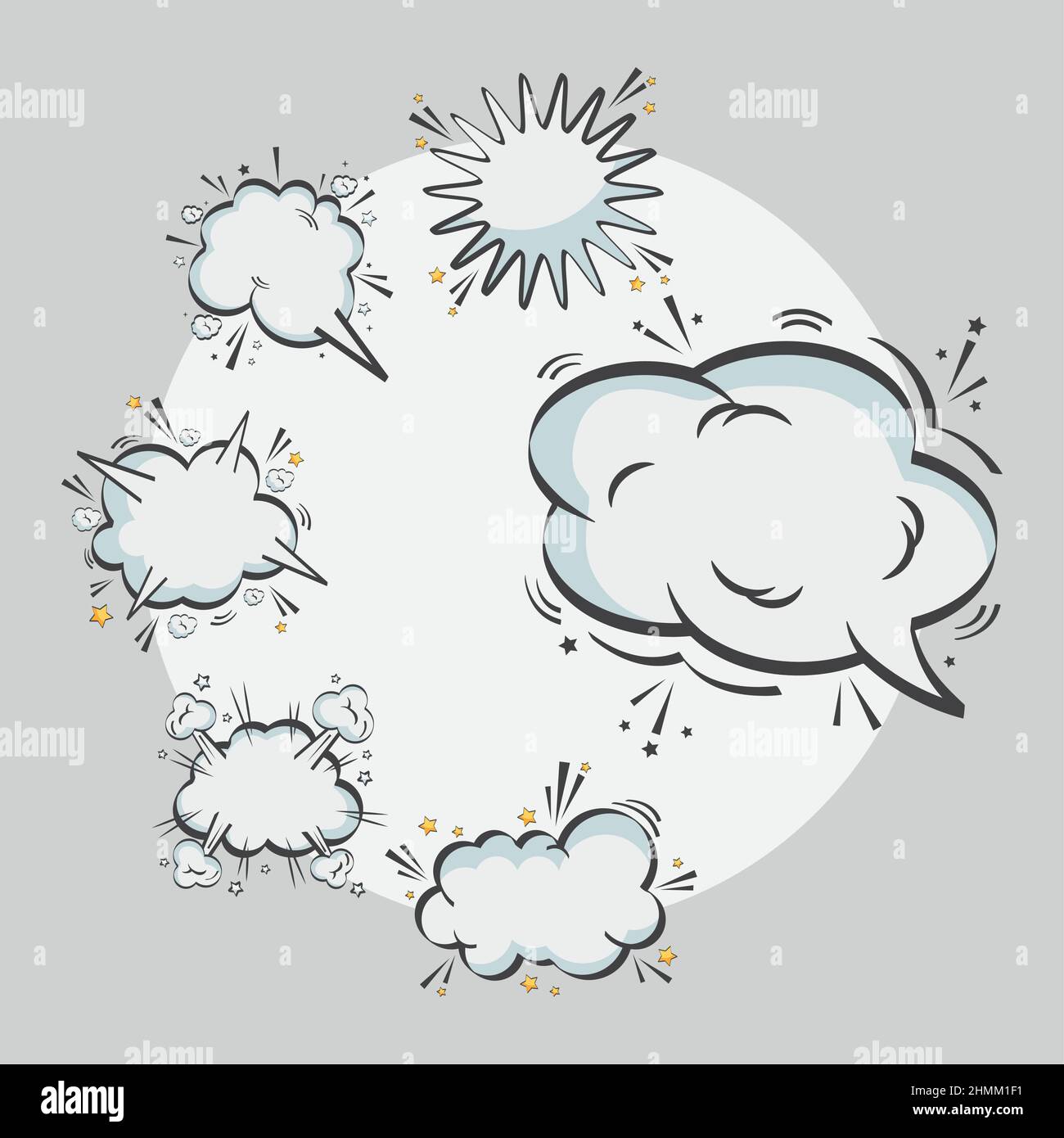 set of icons explosion pop art Stock Vector Image & Art - Alamy