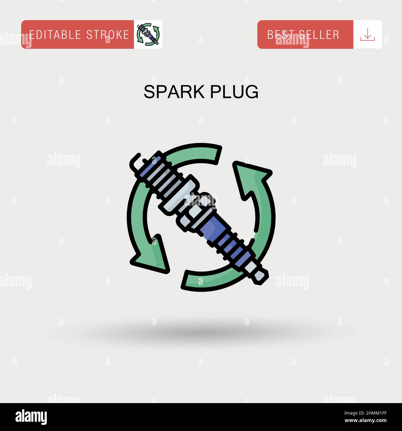 Spark plug Simple vector icon Stock Vector Image & Art - Alamy