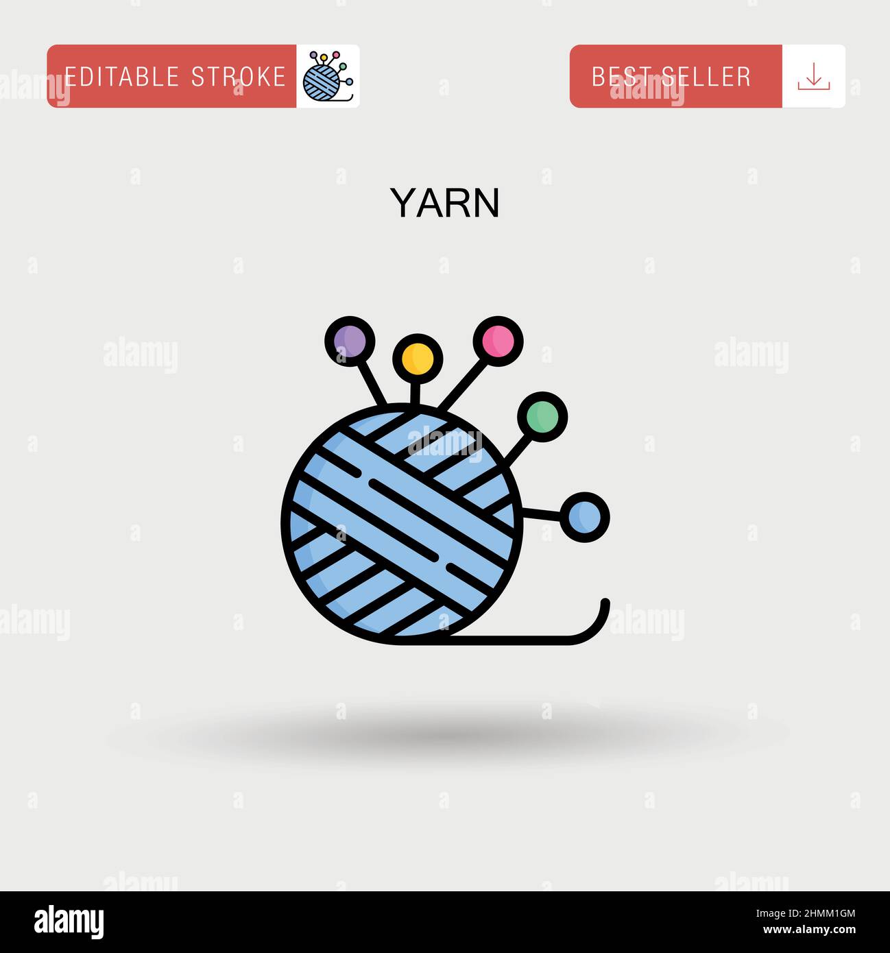 Yarn Simple vector icon Stock Vector Image & Art - Alamy