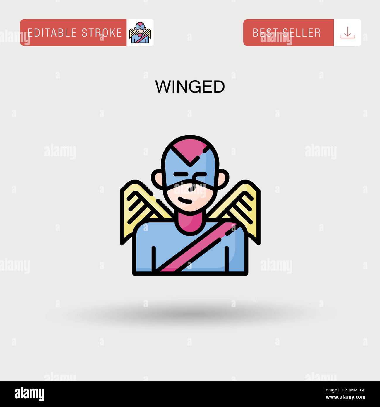 Winged Simple vector icon Stock Vector Image & Art - Alamy