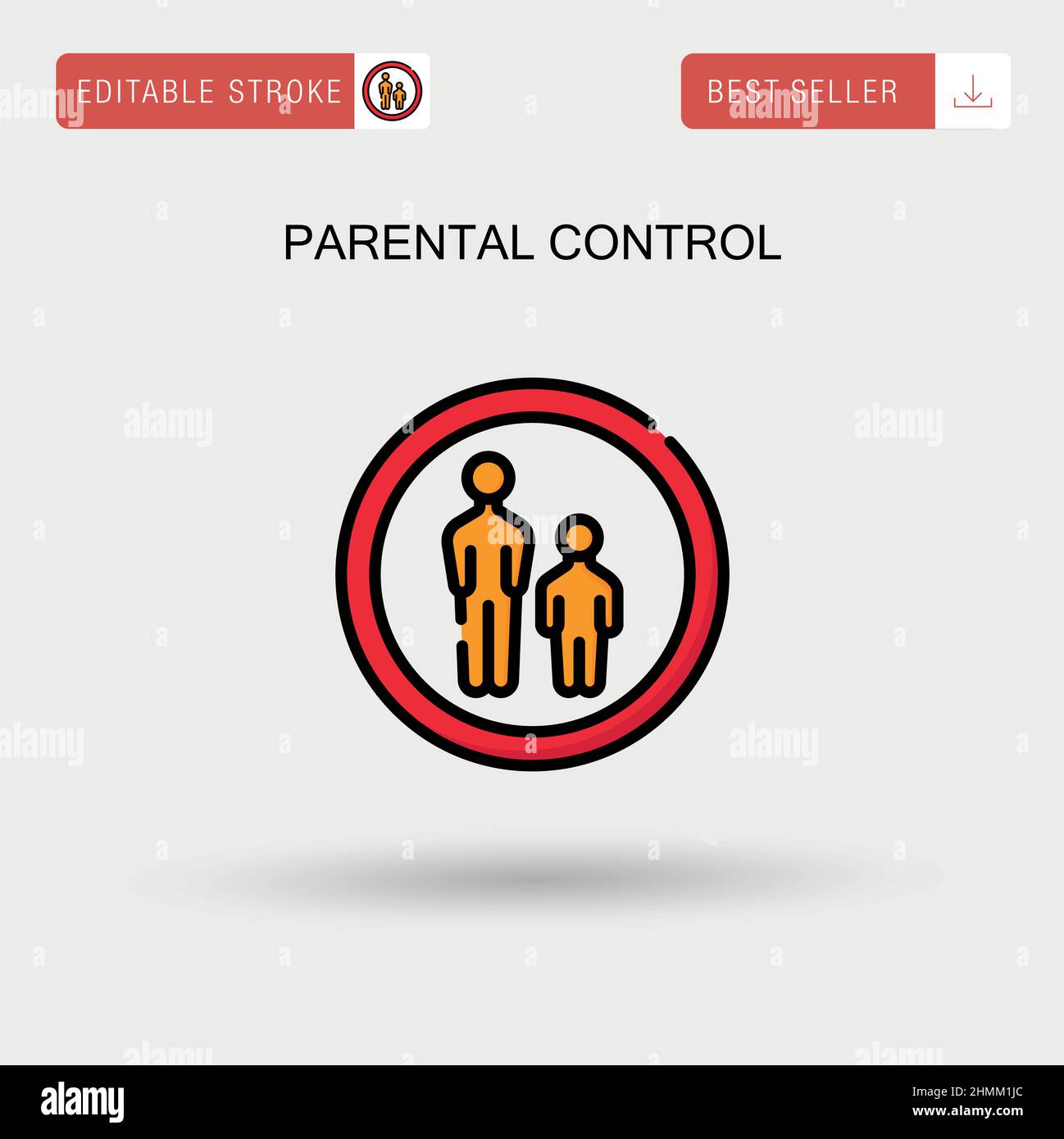Parental control Simple vector icon Stock Vector Image & Art - Alamy