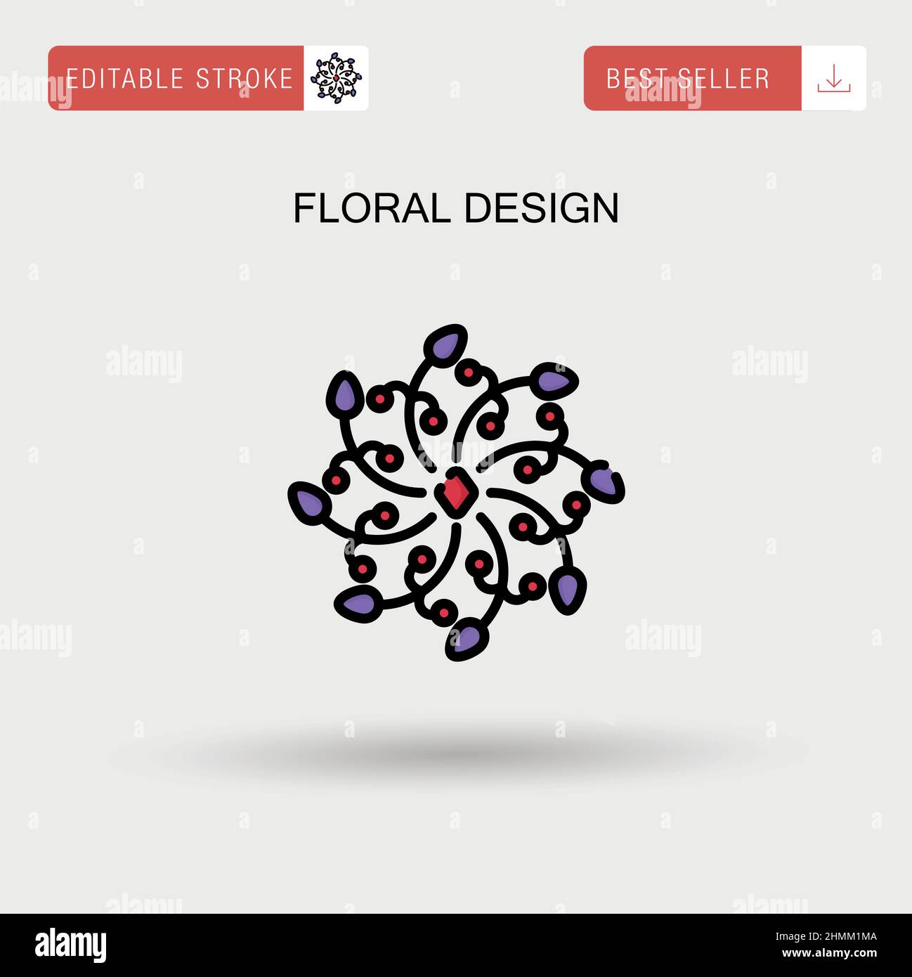 Floral design Simple vector icon Stock Vector Image & Art - Alamy