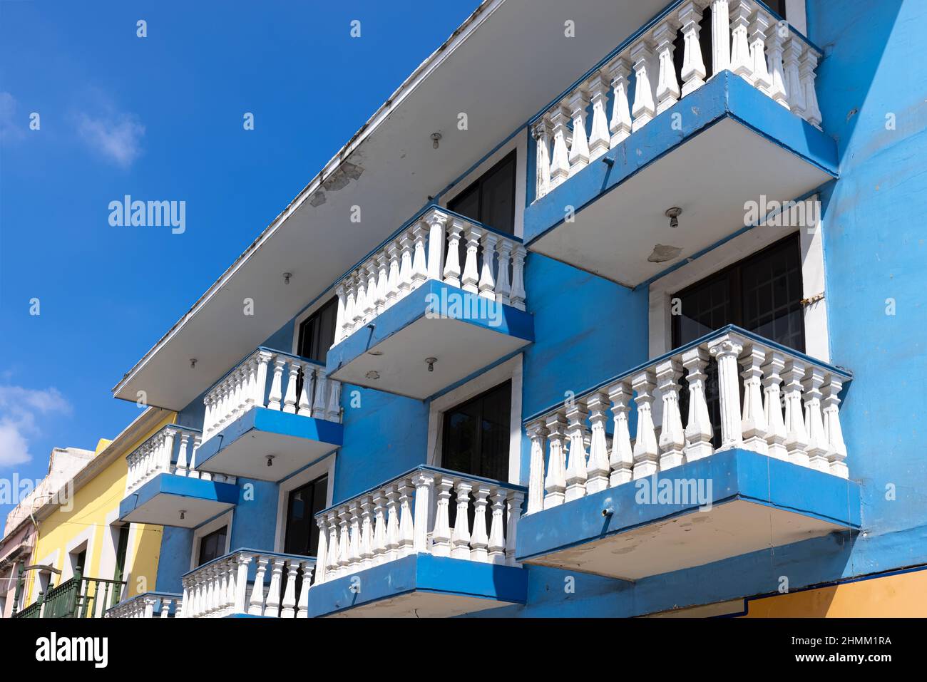 Veracruz, colorful streets and colonial houses in historic city center ...