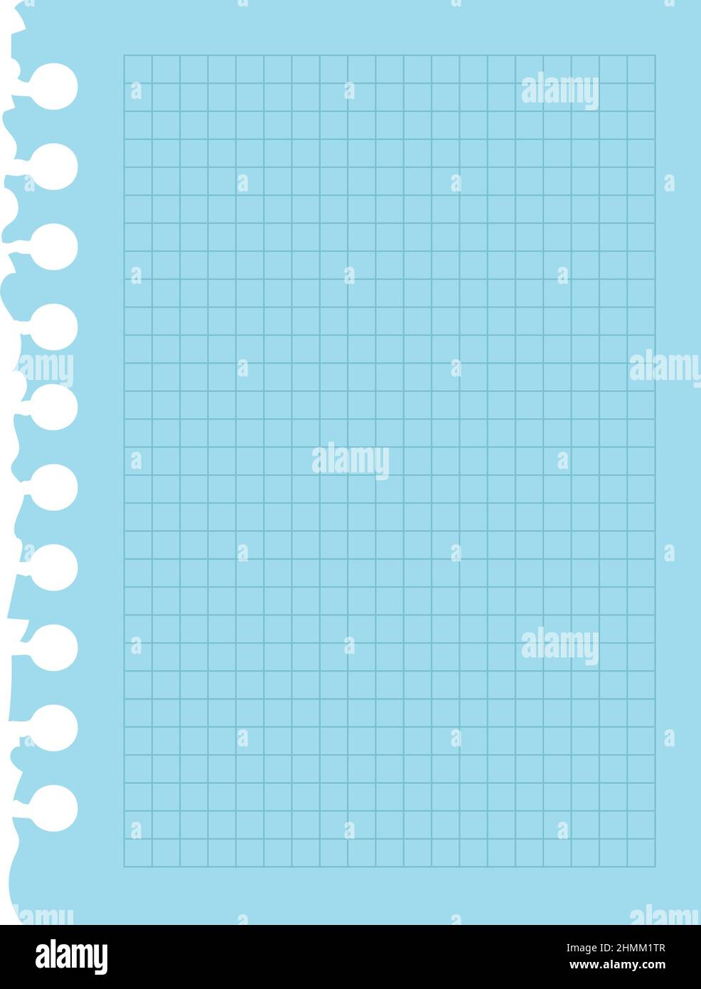 blue notebook page on white background Stock Vector Image & Art - Alamy