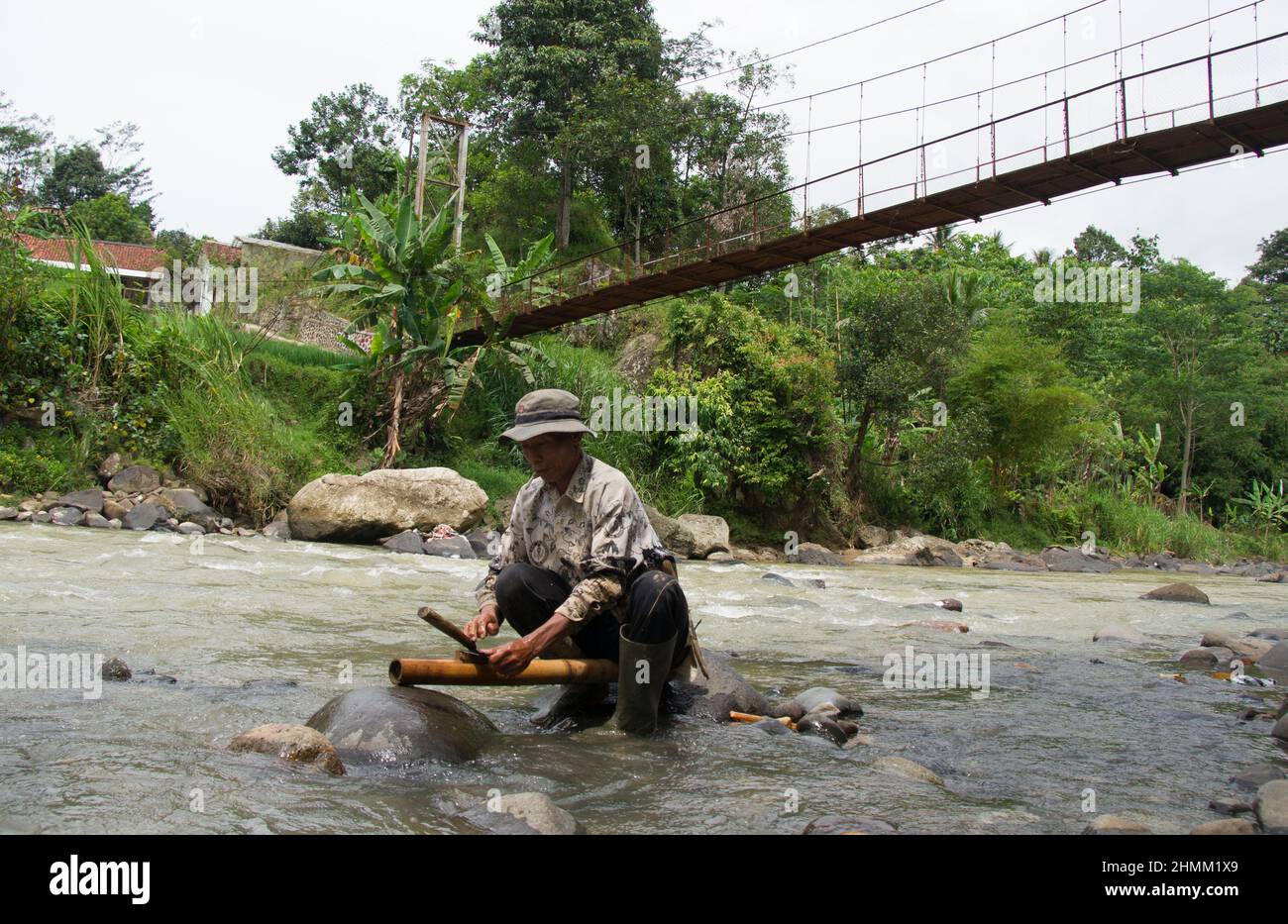 February 10, 2022, Bogor, west java, indonesia: Cikaniki River, which ...
