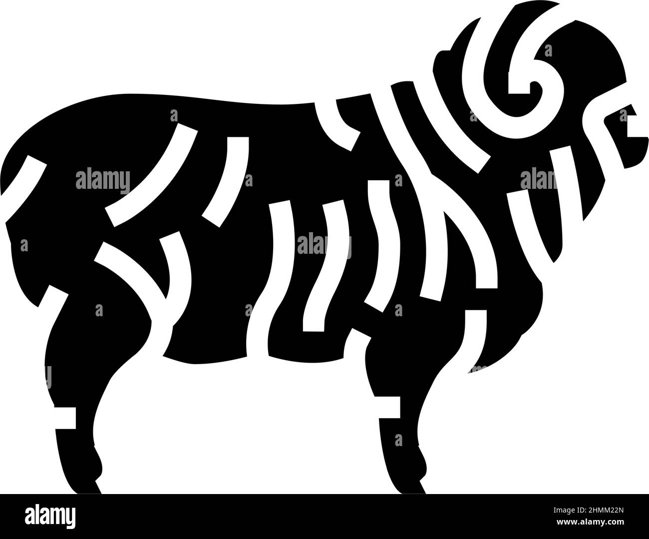 merino sheep glyph icon vector illustration Stock Vector Image & Art ...