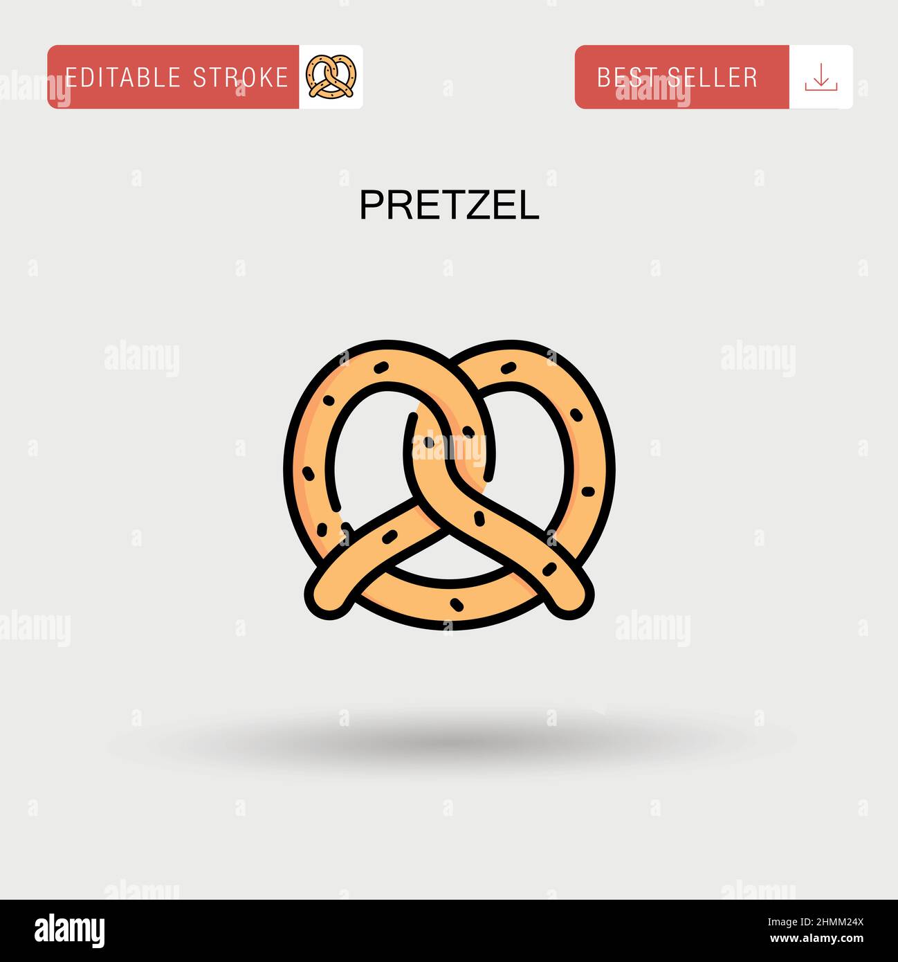 German pretzel bavarian background Stock Vector Images - Alamy