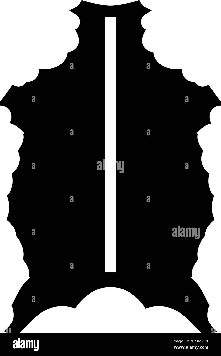 parchment whole skin glyph icon vector illustration Stock Vector Image ...