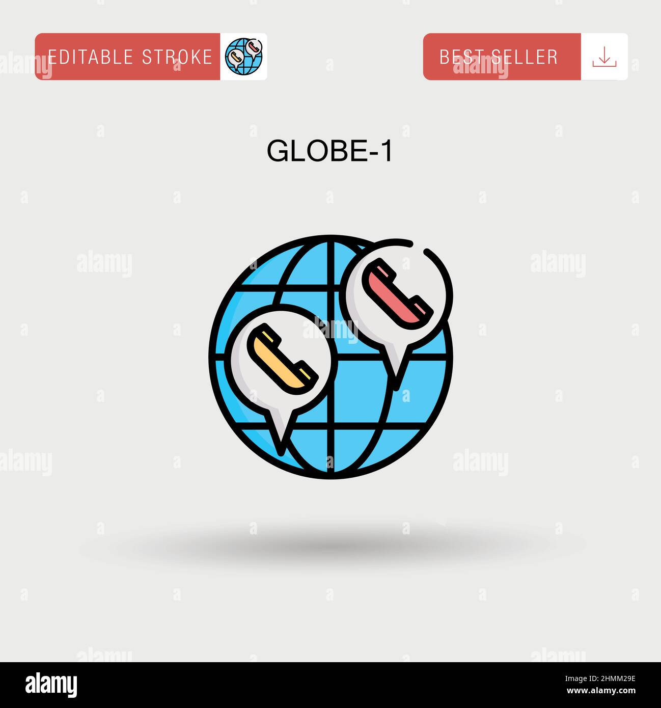 Simple outline globe hi-res stock photography and images - Alamy