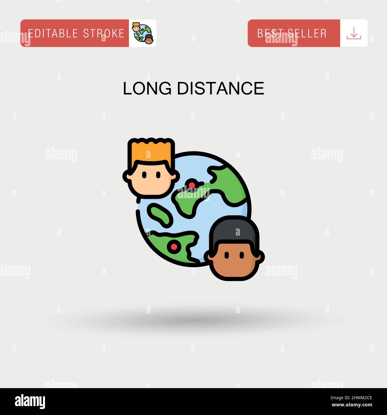 Long distance Simple vector icon Stock Vector Image & Art - Alamy