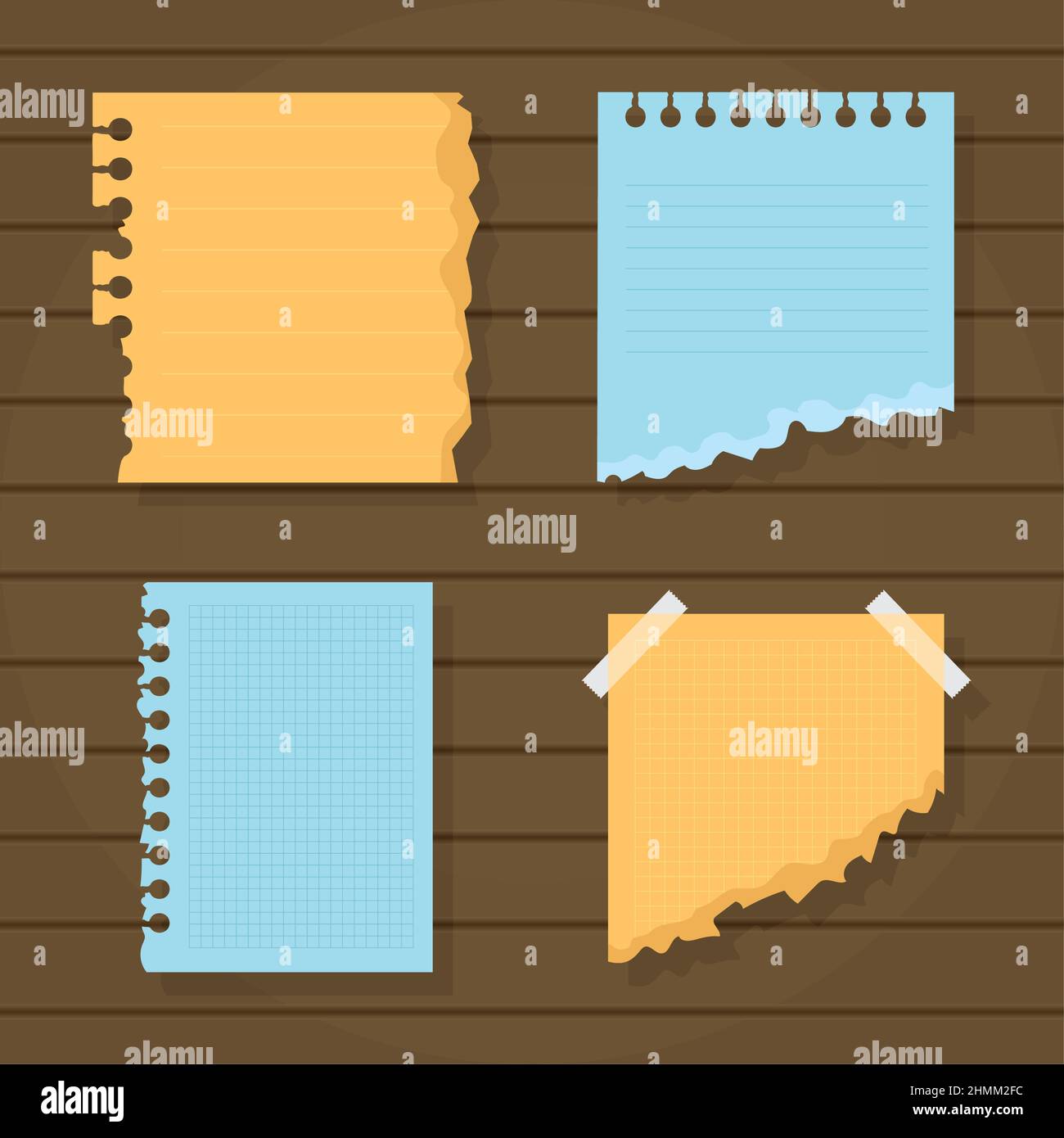 ripped notebook pages icon set Stock Vector Image & Art - Alamy