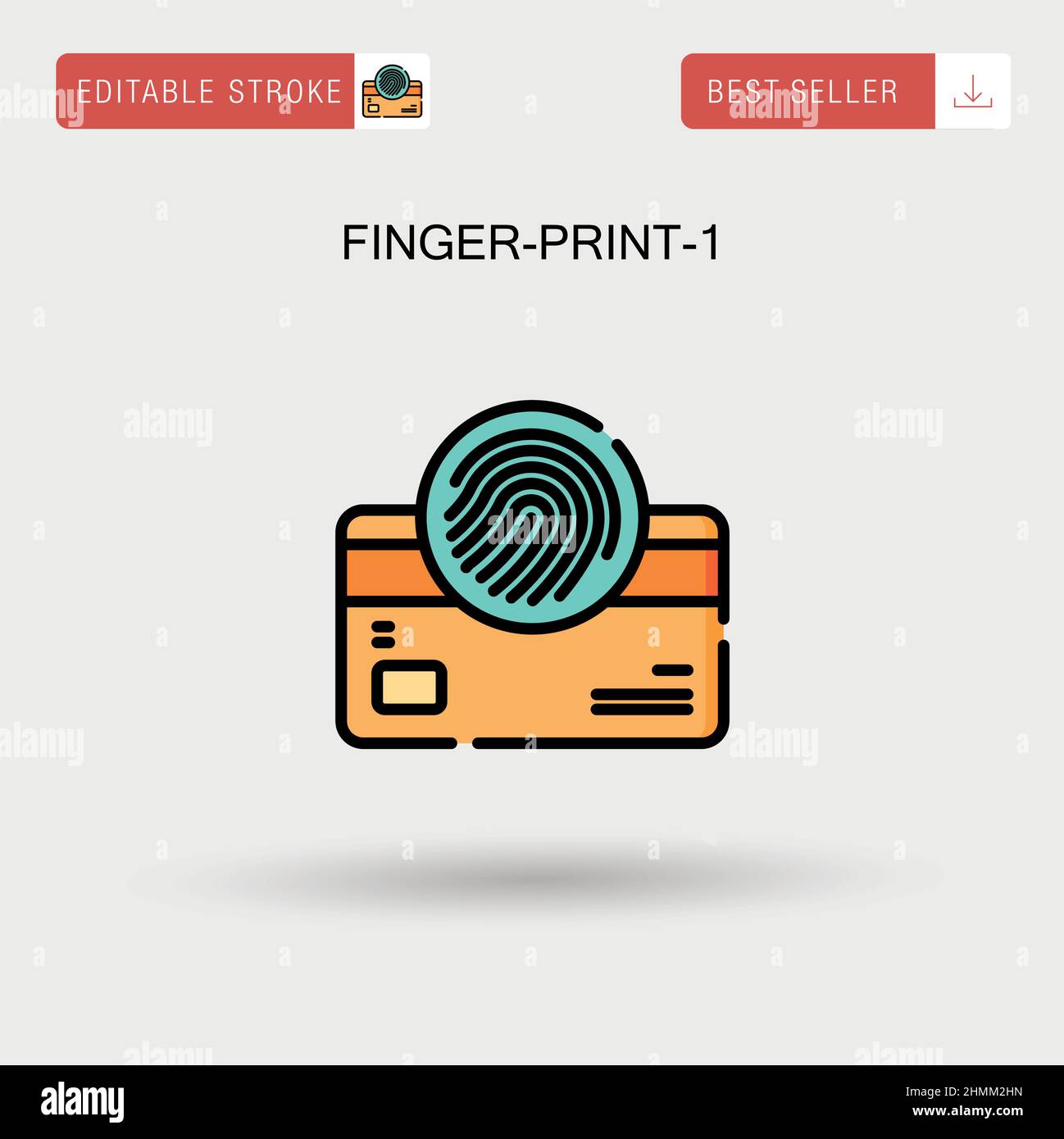 Finger-print-1 Simple vector icon Stock Vector Image & Art - Alamy