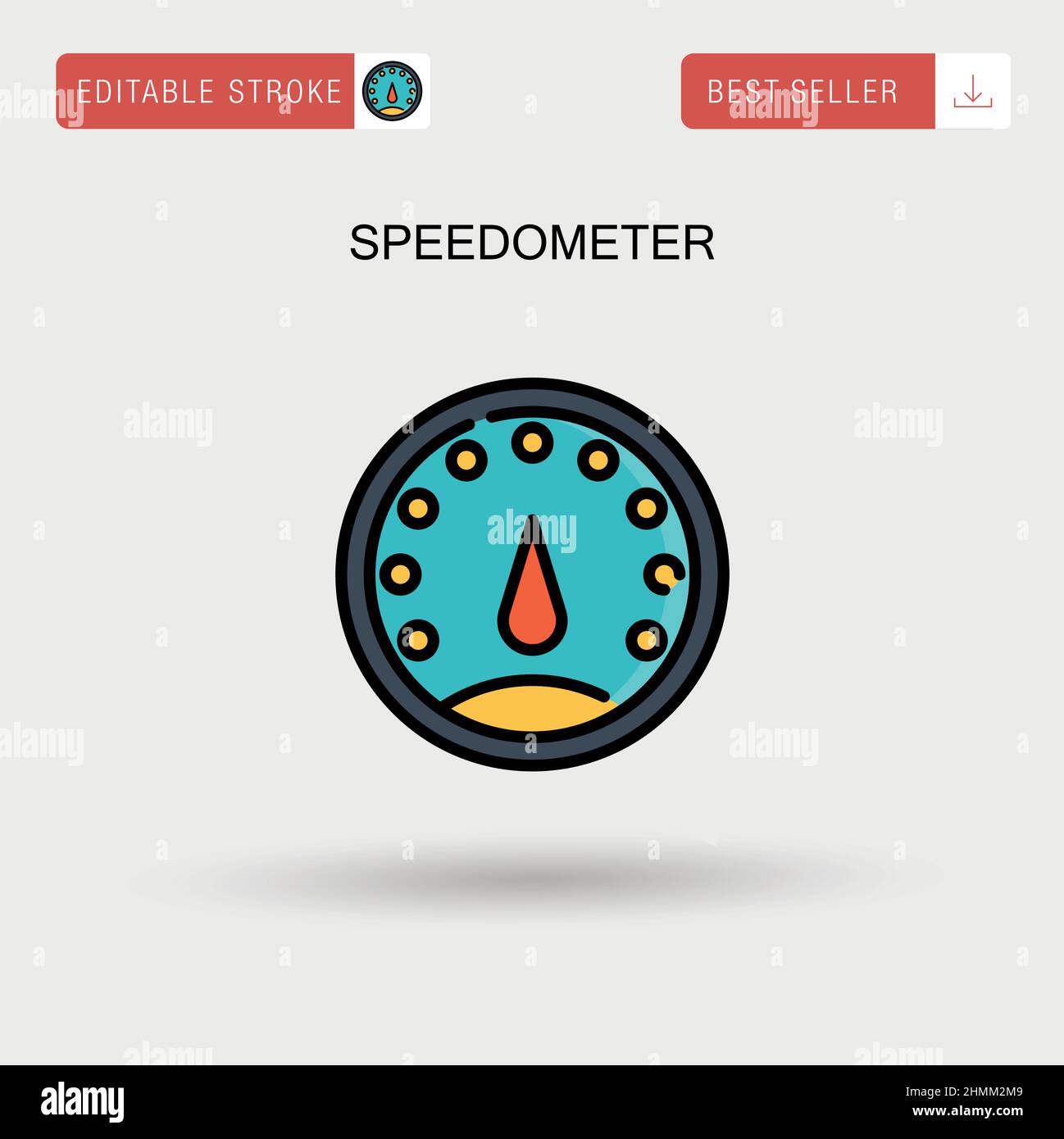 Speedometer Simple vector icon Stock Vector Image & Art - Alamy