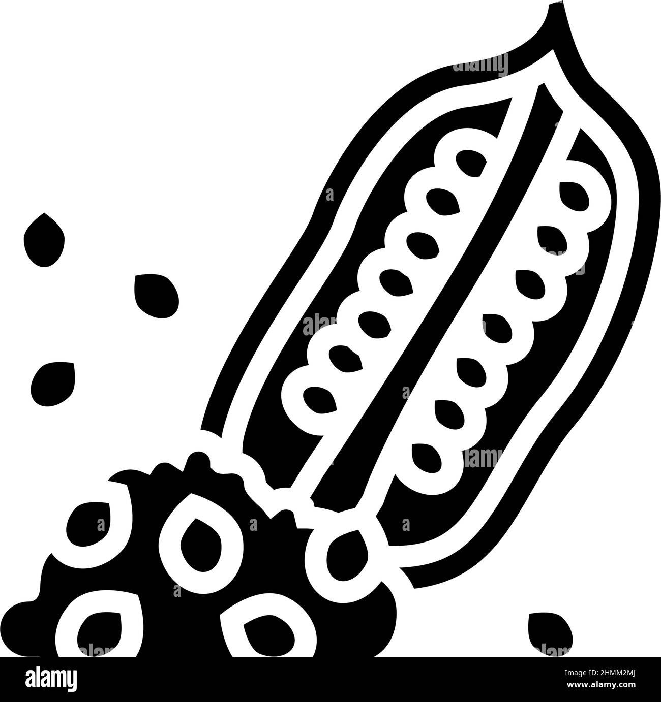 sesame nut glyph icon vector illustration Stock Vector Image & Art - Alamy