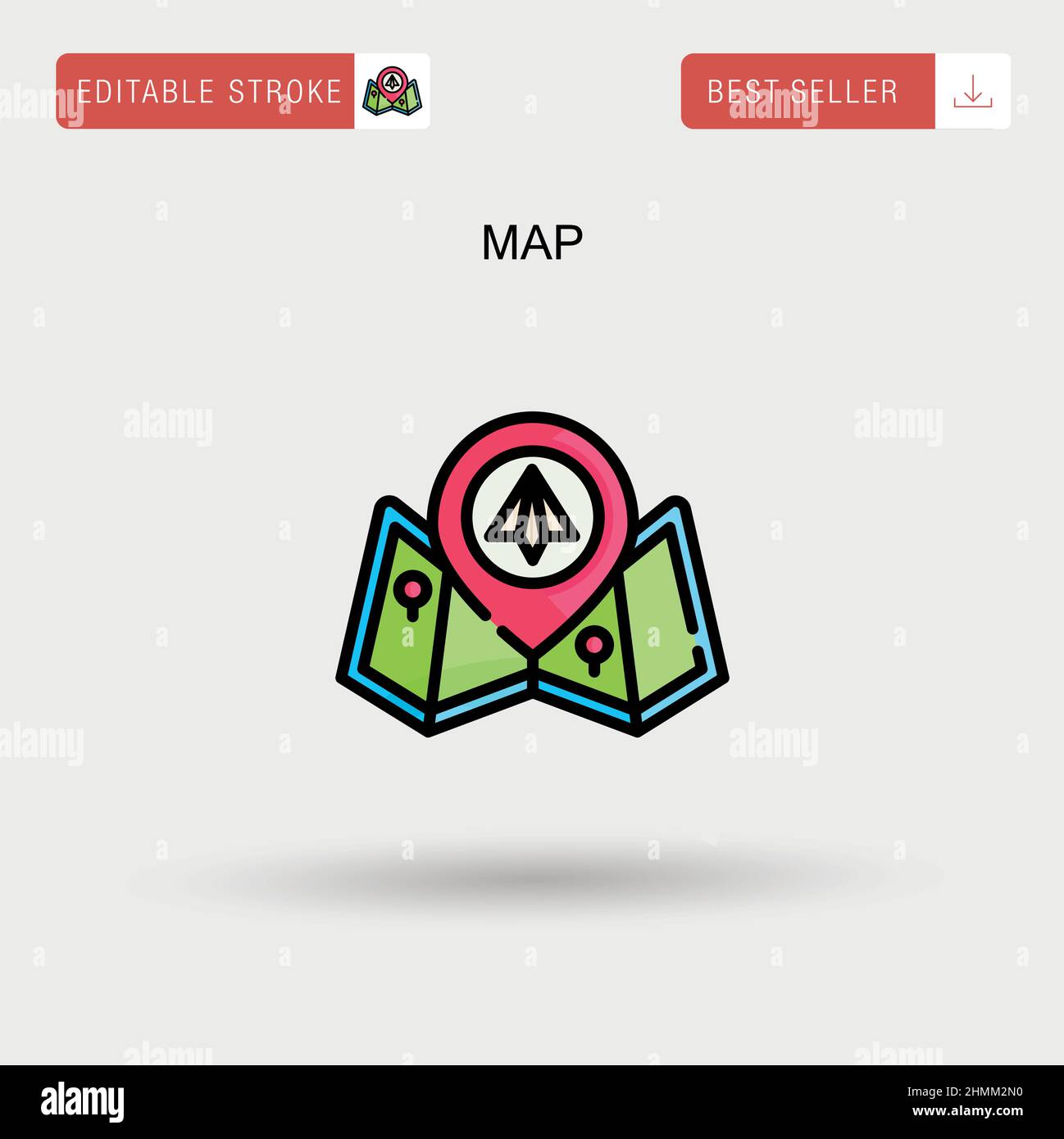 Map Simple vector icon Stock Vector Image & Art - Alamy