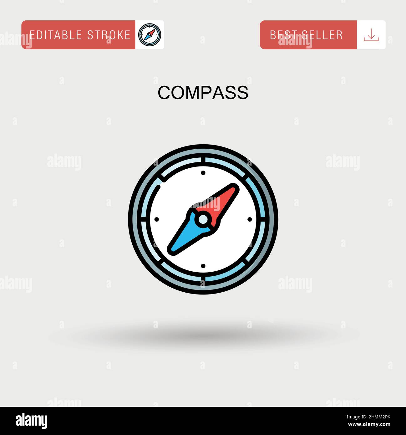 Compass Simple vector icon Stock Vector Image & Art - Alamy