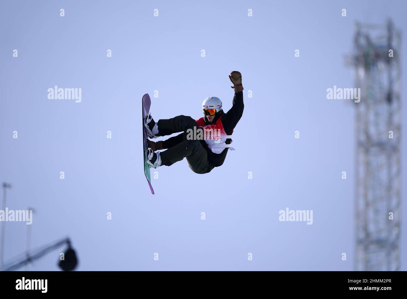 Switzerland's Jan Scherrer in the Men's Snowboard Halfpipe Final during ...