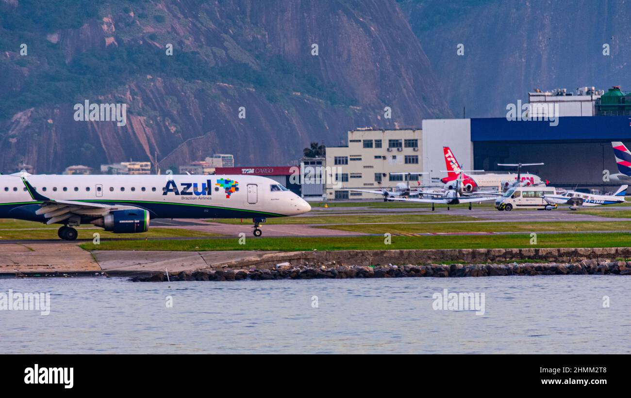 Rio de Janeiro, Brazil - CIRCA 2020: Brazilian commercial airliner ...