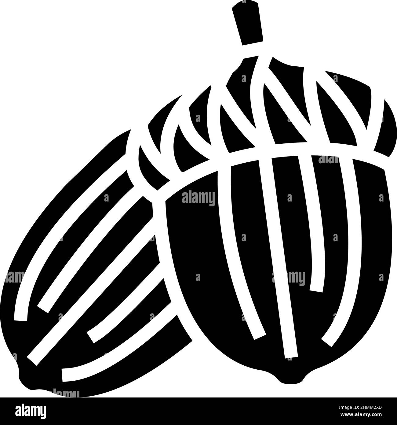 acorn nut glyph icon vector illustration Stock Vector Image & Art - Alamy