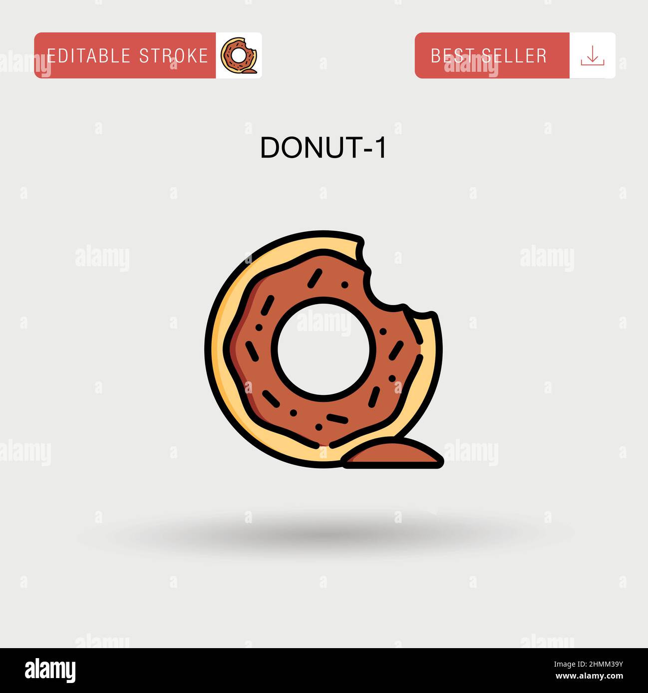 1 doughnut one doughnut Stock Vector Images - Alamy
