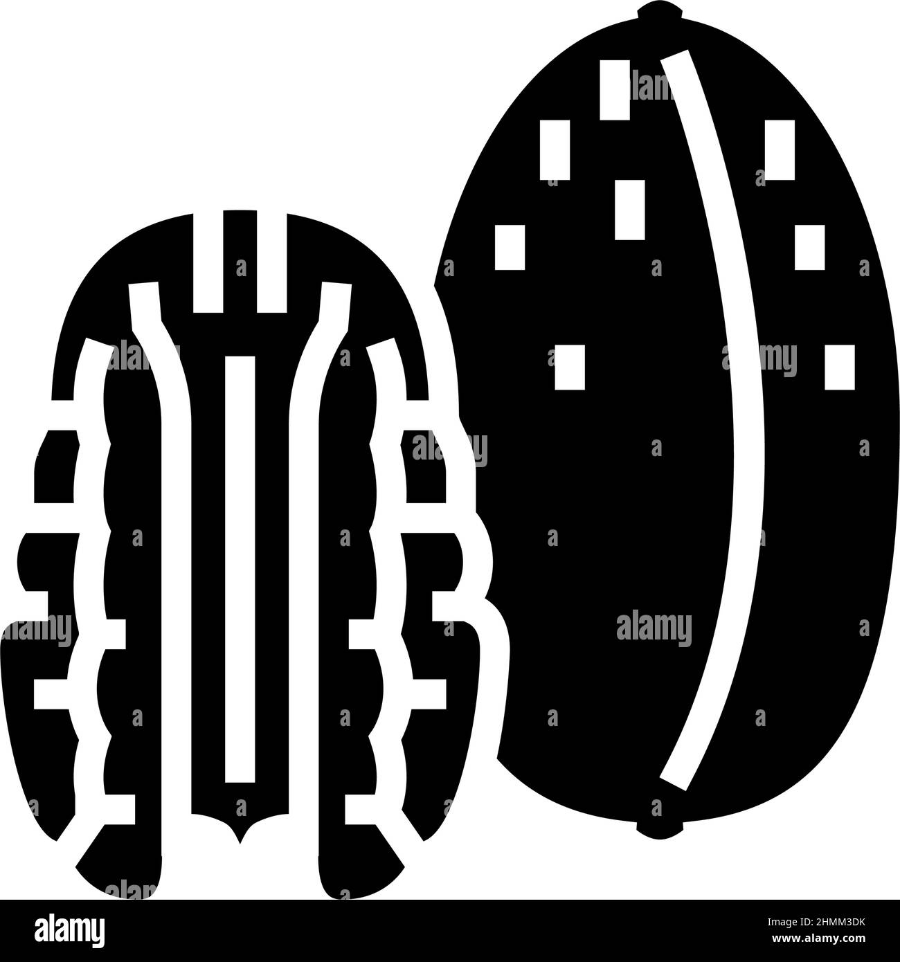 pecan nut glyph icon vector illustration Stock Vector Image & Art - Alamy