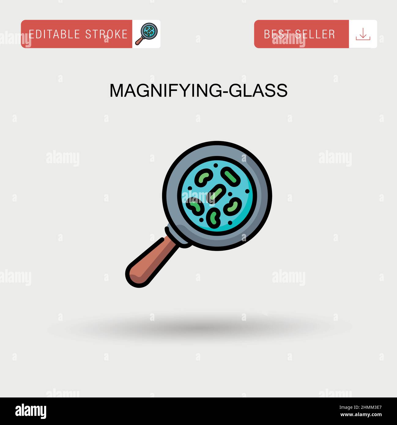 Magnifying-glass Simple vector icon Stock Vector Image & Art - Alamy