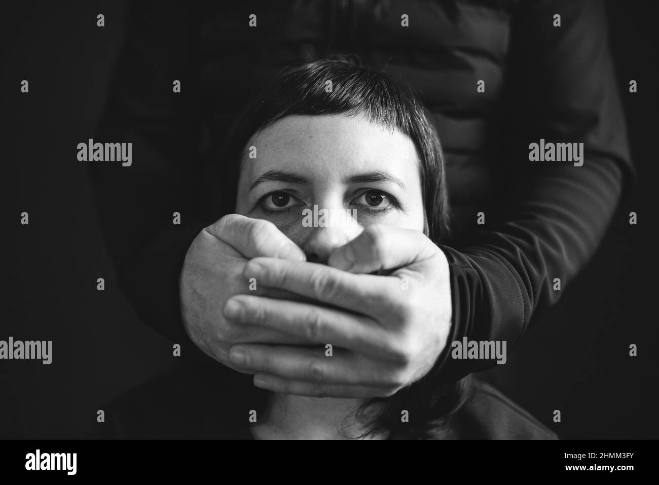 Woman being beated by her husband. Women suffering from domestic ...