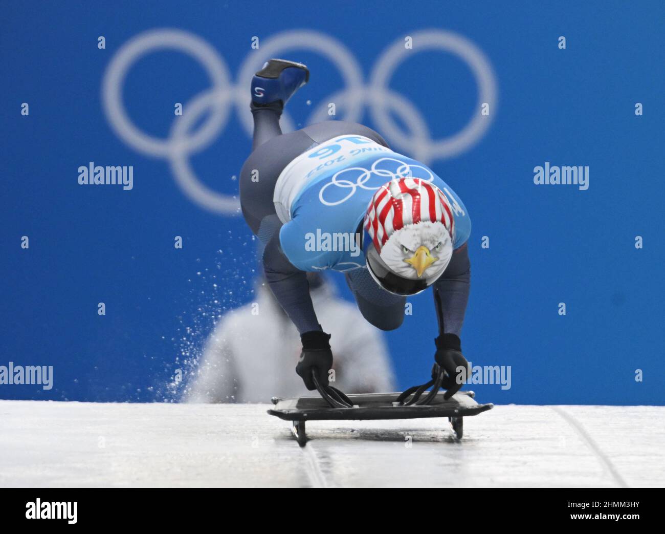 Yanqing, China. 11th Feb, 2022. Olympics, skeleton, women, heat 1, at ...