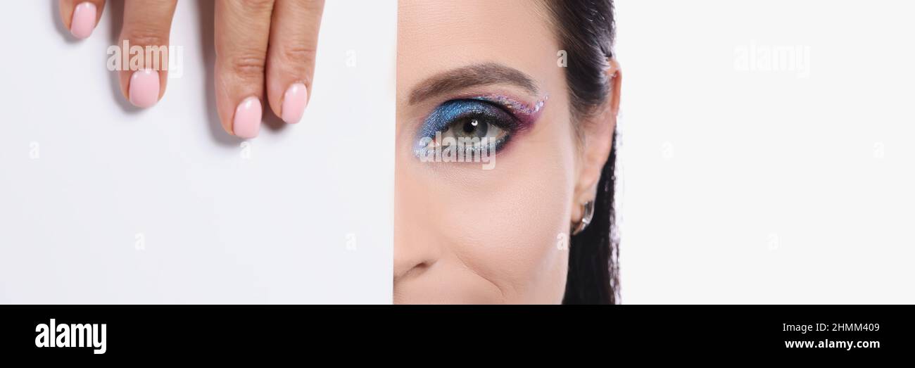 Face half blank hi-res stock photography and images - Alamy
