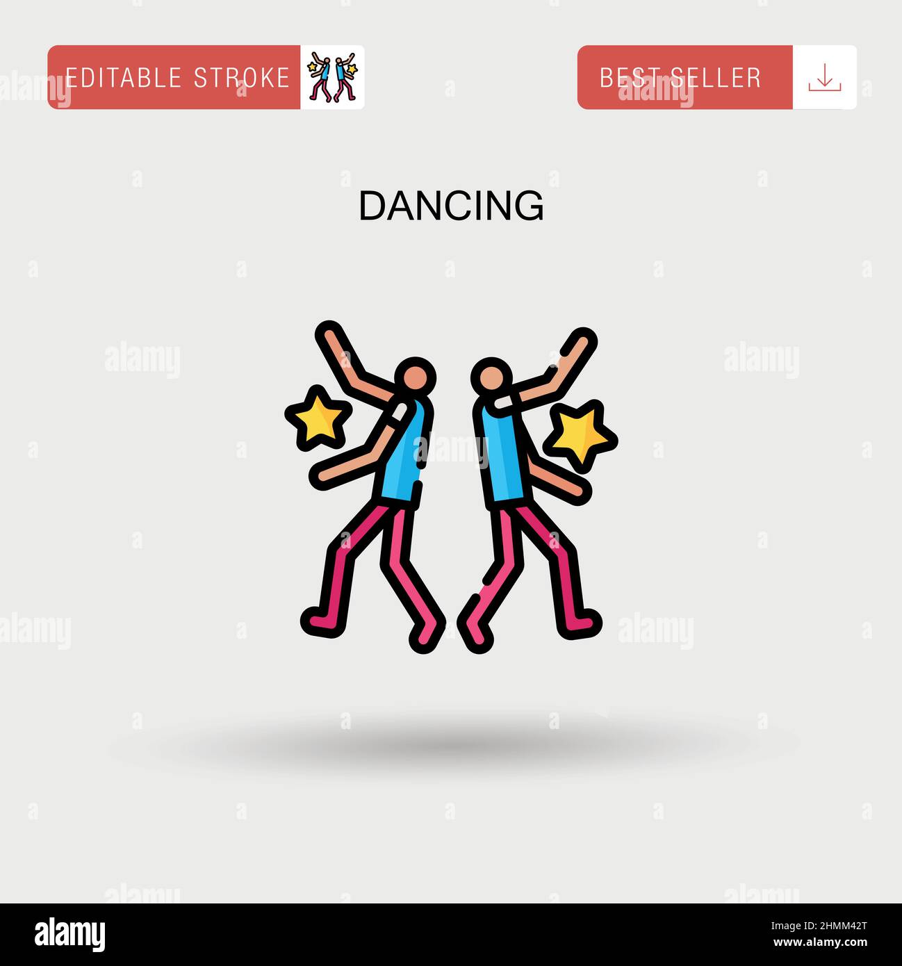 Dancing Simple vector icon Stock Vector Image & Art - Alamy